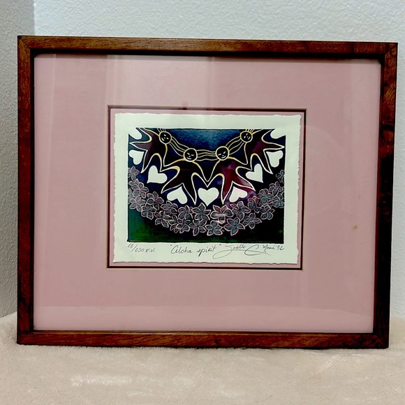 Artisan | Art | Joelle C Artist Aloha Spirit Art Print With Koa Wood ...